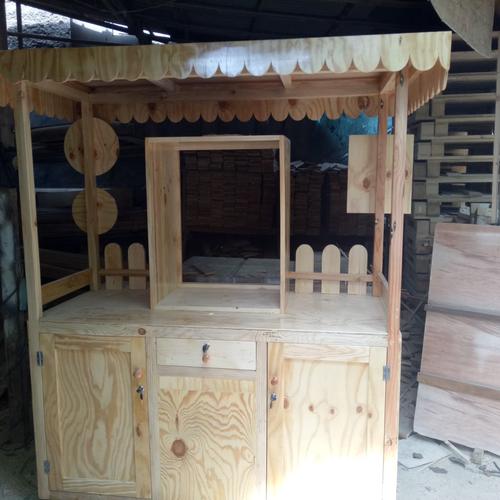Jual gerobak kayu minimalis/booth/gerobak bakso/gerobak kayu jati ...