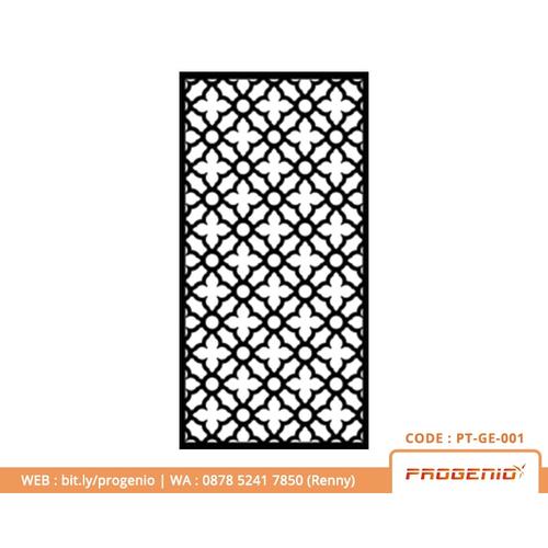 Jual Partisi Laser Cutting Motif Geometri Silang 001 (Plat Besi)PT-GE ...
