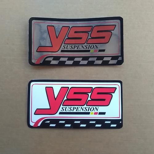 Jual stiker sticker shock breaker yss chrome & vynil putih kaca helm ...