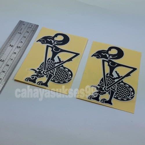 Jual Cutting Sticker Wayang Petruk Hitam 6cm X 9cm Stiker Body Motor ...