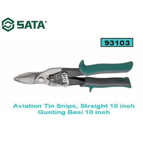 Jual Gunting besi 10" Lurus - Aviation Tin Snips Straight 93103 Sata ...