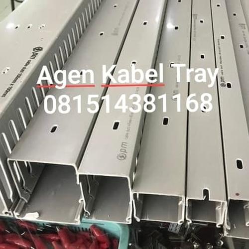 Jual Duct tray PVC Slot WD abu2 lubang2 45x45mm L1700mm/btg - Jakarta ...