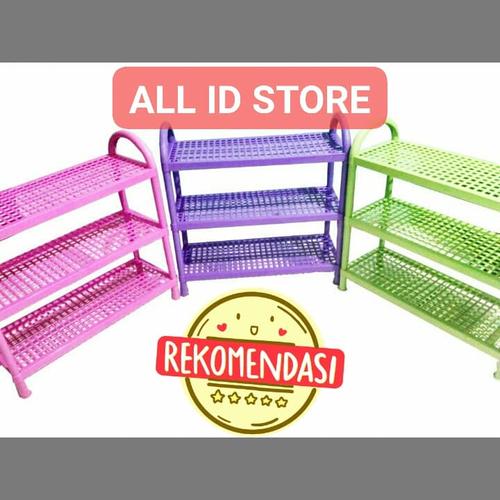 Jual RAK SEPATU SANDAL PLASTIK 3 SUSUN, TEMPAT SEPATU SANDAL PLASTIK ...