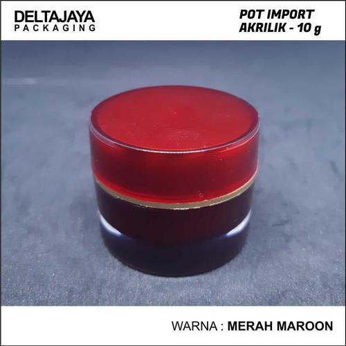Jual pot cream acrylic / akrilik Merah maroon - Kota Surabaya - delta ...