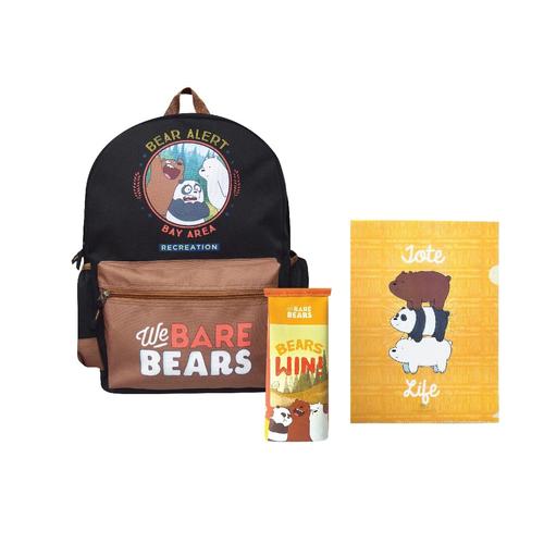 Jual We Bare Bears Paket 3in1 Large Backpack + Pencil Case + File ...