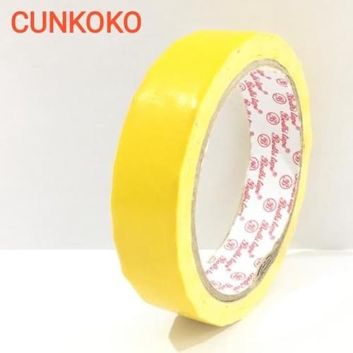 Jual LAKBAN KAIN WARNA KUNING / CLOTH TAPE BODHI TAPE 1”INCH 24 MM X ...