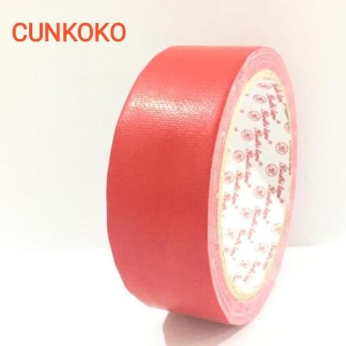 Jual LAKBAN KAIN WARNA MERAH / CLOTH TAPE BODHI TAPE 1 1/2"INCH 34X12 ...