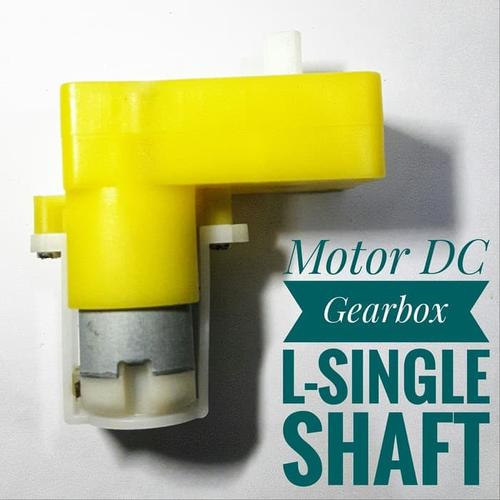 Jual Motor DC Gearbox L Shape Single Shaft gear box robot smart car ...