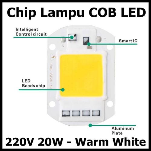 Jual Chip Lampu COB LED Floodlight Spotlight 220V 20W Warm White - Kota ...