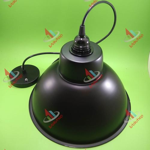 Jual Kap Lampu Gantung Industri 12 inch E27 Hitam Komplit Set - Kab. Bandung - ListrikShop ...
