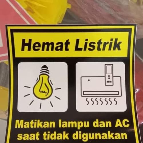 Jual SIGN STICKER HEMAT LISTRIK K3 RAMBU SAFETY UK 10X10CM - Jakarta ...