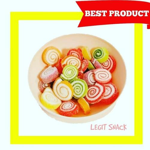 Jual JELLY ROLL BUAH / PERMEN JELI ROL LINGKARAN / FRUIT CANDY CIRCLE ...