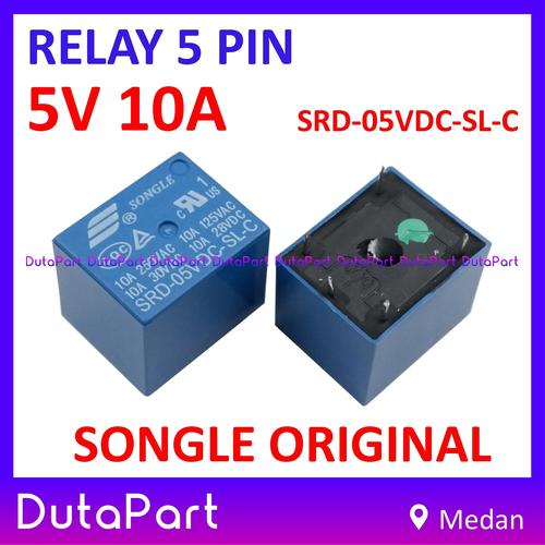 Jual Relay 5V 10A ORIGINAL SONGLE SRD-05VDC-SL-C 5 PIN Kaki 5P - BIASA ...