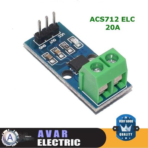 Promo ACS712 ELS 20A Current Sensor Arus Sensor AC DC for Arduino 20 A ...