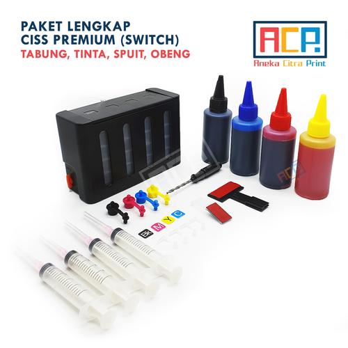 Jual Paket Lengkap Tabung Infus Hitam Premium + Tinta + Obeng + Spuit ...
