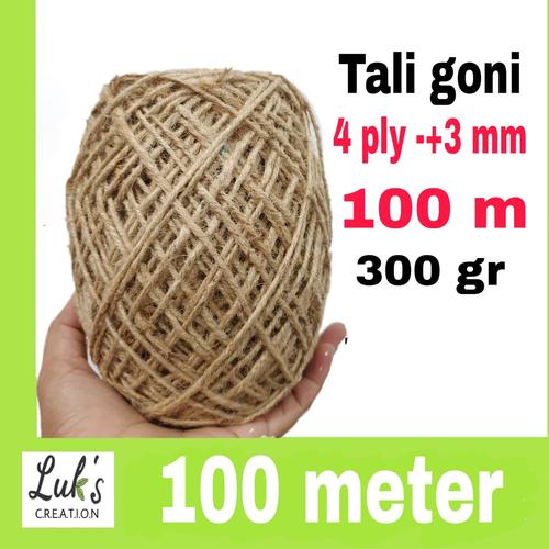 Jual Tali goni 4 ply 3mm 300 gr 100 meter tali rami paperbag paper bag ...