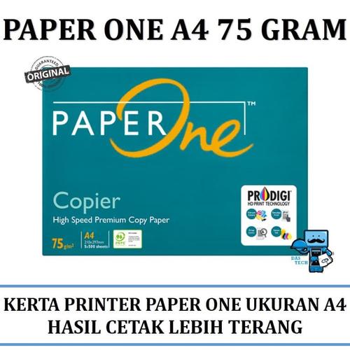Jual Paper One 75 Gram HVS A4 Paper 500 Lembar - High Quality - Jakarta ...