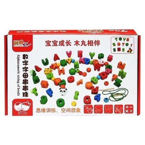 Jual ALPHANUMERIC STRINGS BEAD mainan anak meronce - Jakarta Barat ...