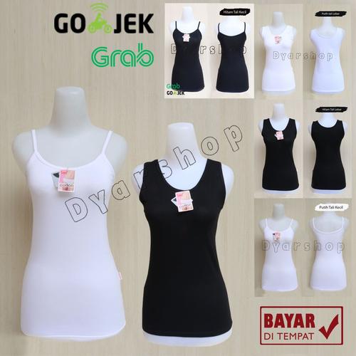 Jual TANGTOP COTTON HITAM/PUTIH wanita dewasa tali lebar dan tali kecil ...