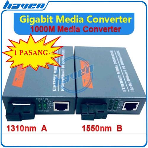 Promo Netlink HTB-GS-03 Gigabit Media Converter RJ45 FO Netlink Gigabit ...