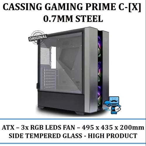 Jual Cassing PRIME C-[X] - PREMIUM GAMING CASE 0.7mm STEEL - Original ...