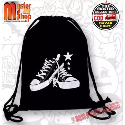 Jual Tas Serut Sepatu / Drawstring / Tas Tali / Tas Stringbag Gym Olahraga - Serut Vespa ...