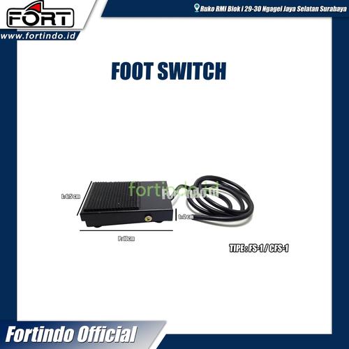 Jual Foot Switch Tipe FORT FS-1CFS-1 Besi Alumunium Pedal Saklar Injak ...