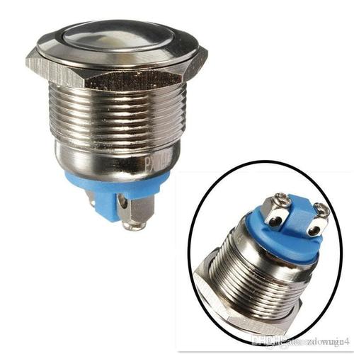 Jual 19mm Metal Push button Switch -dome button Momentary - Kota ...