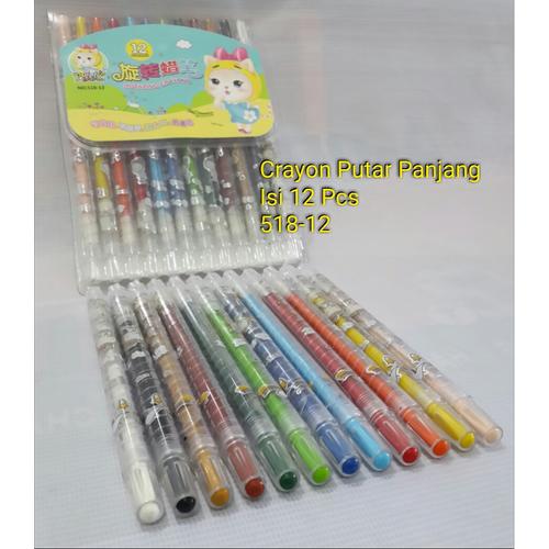 Jual Crayon Putar isi 12 colour 518-12 Panjang Bukan Faber Bukan Oil ...