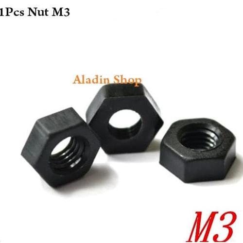 Jual NUT M3 MUR SCREW NYLON NILON PLASTIK HEX NAT UNTUK BAUD ULIR M3 ...