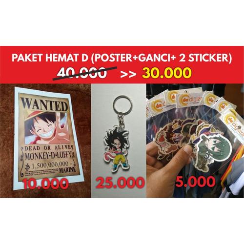 Jual Paket Hemat D DIJAMIN MURAH - Poster + ganci + 2 Sticker(bebas ...