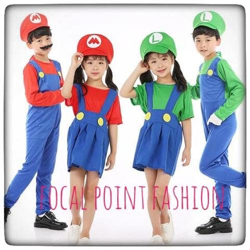 Jual super-mario-kostum-halloween-party-costume - Luigi (boy), L - Kab ...