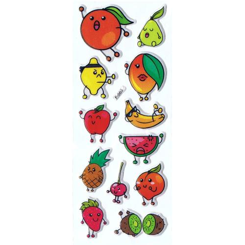 Jual SK494 Sticker Tempel Tempelan Hiasan Reward Anak Embos Buah Fruits ...