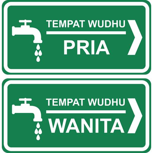 Jual Rambu Arah Tempat Wudhu 20cm x 40cm - Kota Bandung - Tripma Store ...
