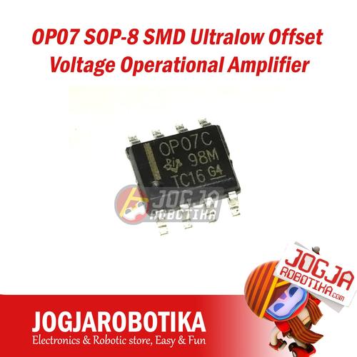 Jual OP07 SOP-8 SMD Ultralow Offset Voltage Operational Amplifier - ORI - Kab. Sleman ...