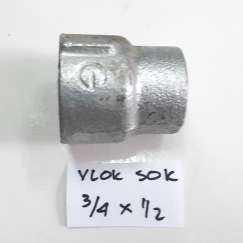 Jual Vlok Sok Besi 3/4x1/2 in / Plok Flok 3/4 × 1/2 Sambungan Pipa Besi ...