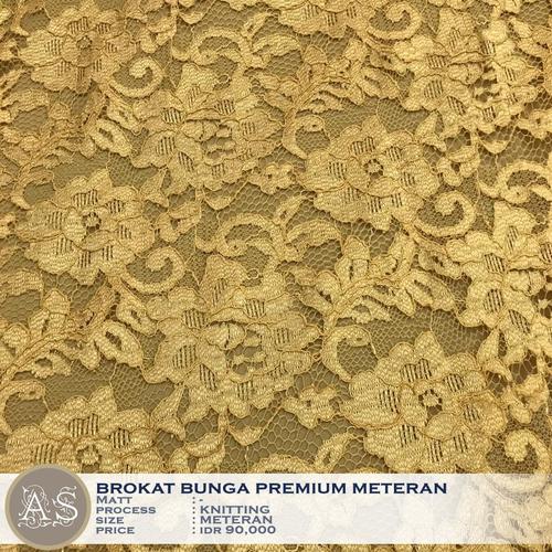 Jual KAIN BROKAT PREMIUM KUNING BAHAN KEBAYA METERAN - Kota Surakarta ...
