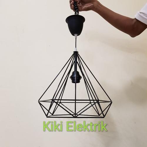 Jual Kap Lampu Gantung Besi Diamond Diameter 27 cm / Lampu Cafe / Vintage - Jakarta Pusat - Kiki ...