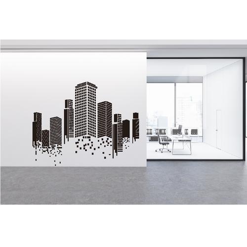 Promo Wall Stiker Bangunan Gedung Hiasan Dinding Sticker Kaca Quotes ...