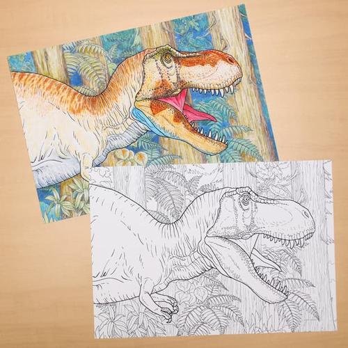 Jual Coloring Page: Science (Dinosaurs 02) Papercraft - Kab. Bekasi ...