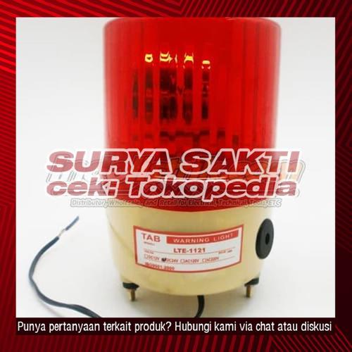 Jual Lampu Warning Light Rotary 5 inch 220VAC bunyi Buzzer Merah TAB ...