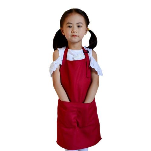 Jual Celemek Apron Anak Bermain Gambar Makan Masak Melukis - Merah ...