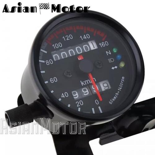 Jual Speedometer Kilometer LED Motor Universal Bulat - Hitam - Jakarta ...