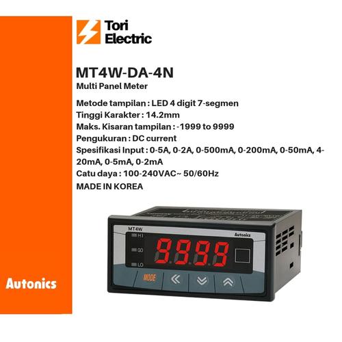 Jual AUTONICS MULTI PANEL METER MT4W-DA-4N 100% ORI - Kota Bandung - Tori Electric | Tokopedia