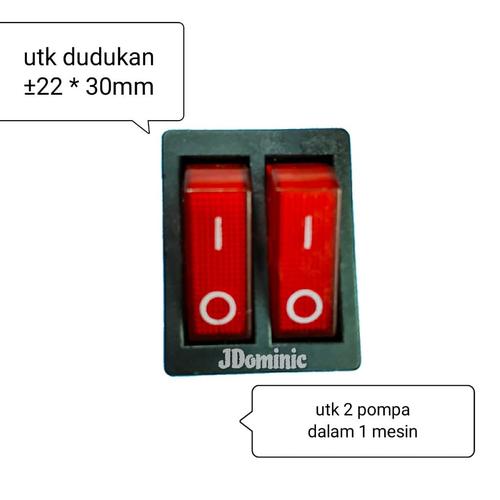 Jual saklar on off pompa DC 12 volt double - ganda dabel kembar switch ...