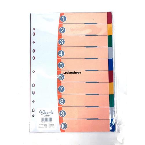 Jual Pembatas Binder Bambi A4 2610, Tab Divider Bambi A4 2610 - Jakarta ...