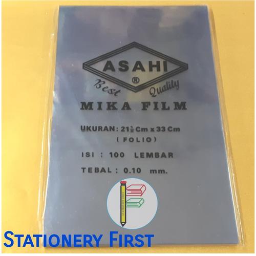 Jual Mika Film Mika Plastik Jilid Asahi F4 Folio 0.10 mm 100 Lembar - Jakarta Barat - Stationery ...