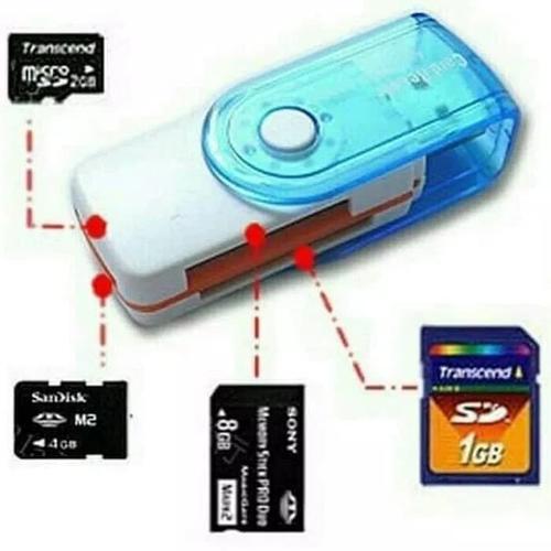 Jual Card Reader 4 in 1 Slot All in One Putar USB Flashdisk Connection ...