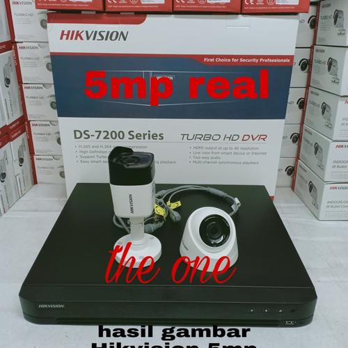 Jual paket cctv/Camera cctv/cctv/4 ch 2 Camera hikvision 5mp real ...