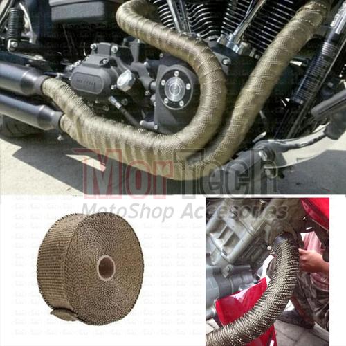 Jual Exhaust Wrap Kain Pembungkus Pelindung Panas leher knalpot Motor ...